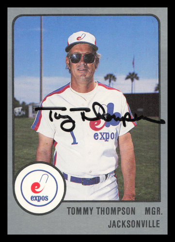 1988 Jacksonville Expos TOMMY THOMPSON Signed Card autograph AUTO ...