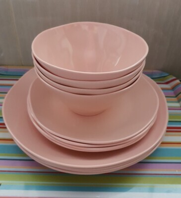 Pink Melamine Picnic Set For 4 Beach House Crofton 12 Piece Picnic Set ...