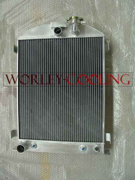 Aluminum Radiator 3 Core 64mm For 1932 32 Ford Chopped Ford Engine AT ...