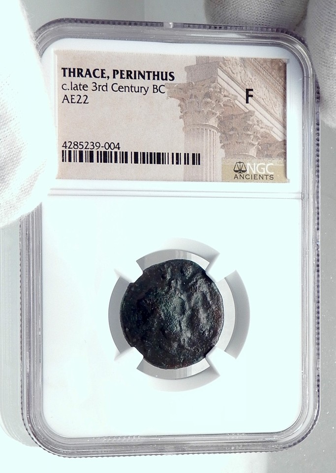 PERINTHOS in THRACE Authentic Ancient 217BC Greek Coin SERAPIS ISIS NGC ...