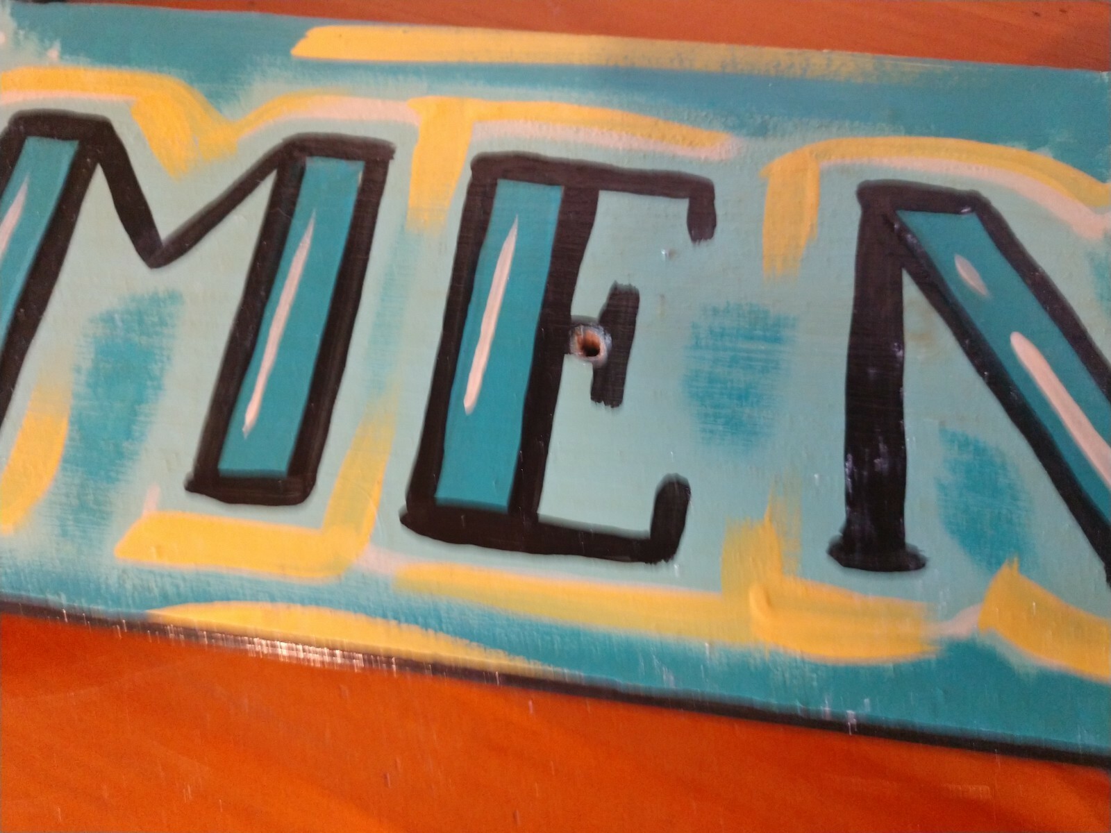 Unique Restroom Bathroom Signs Local Artist Hand Painted Wooden Arrows ...