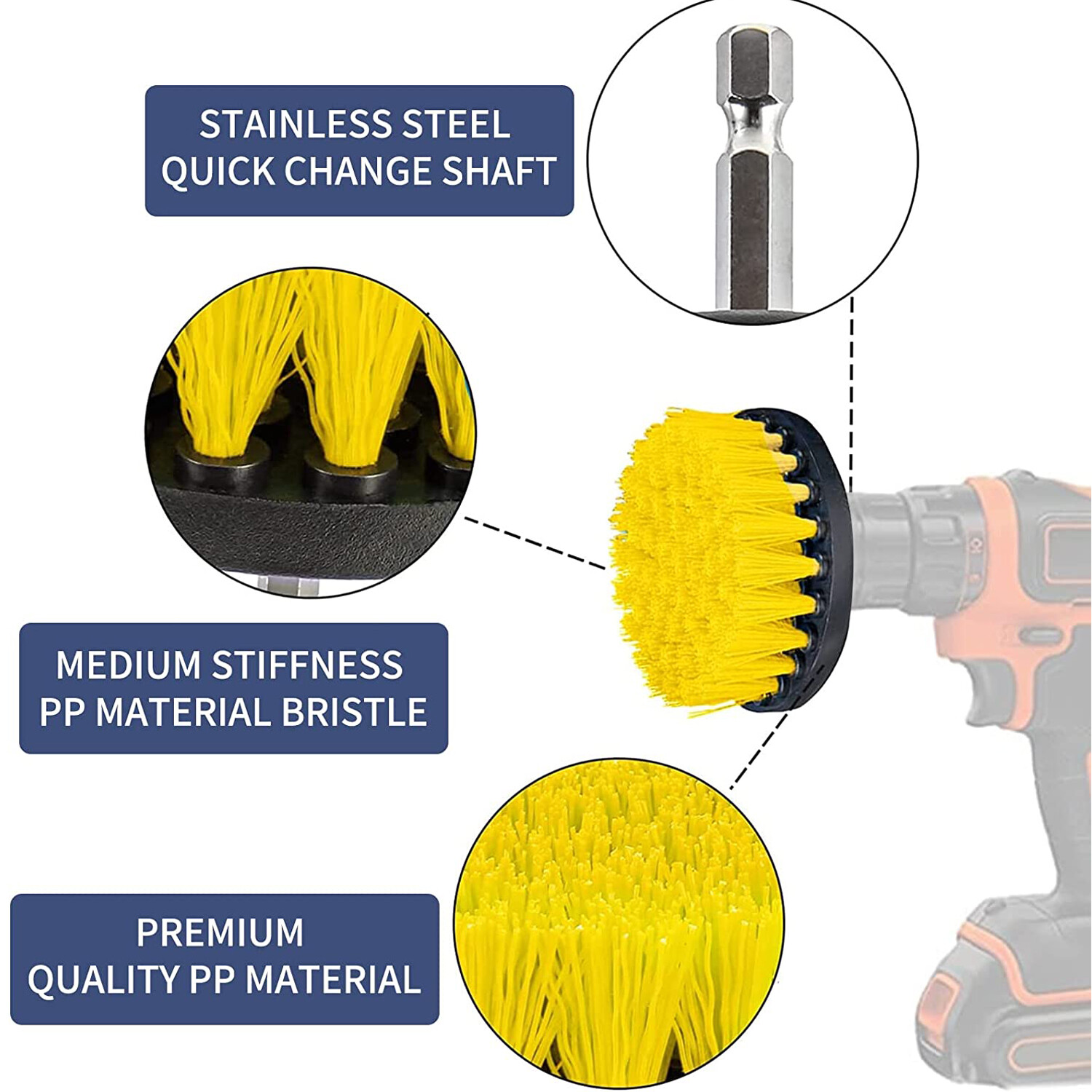 Drill Brush Cleaning Brushes Set,Extended Cleaning Brush Power ...