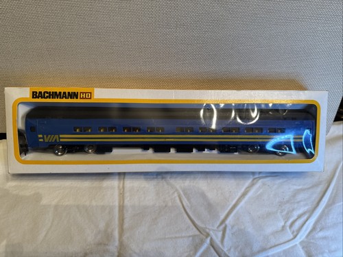 Bachmann HO Scale Via Rail Canada Coach Passenger Car - Untested Blue+ ...