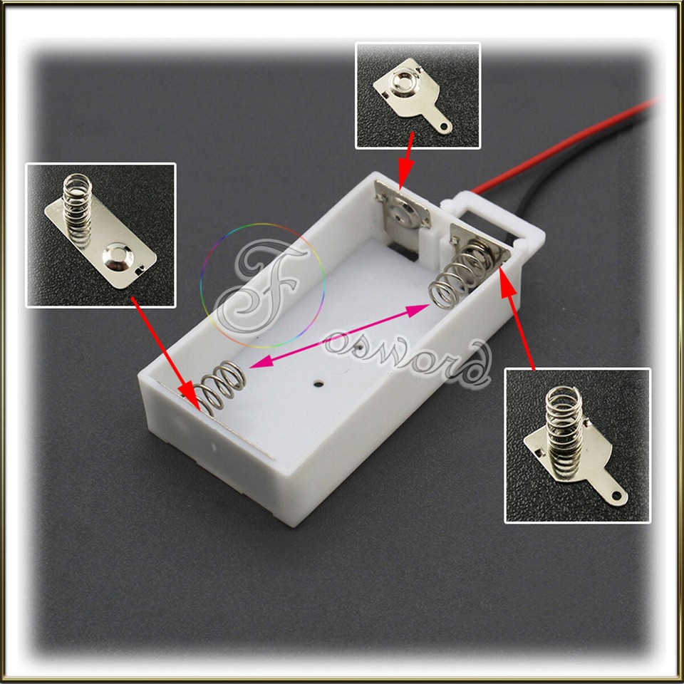 AA Battery Holder Terminal Compartment Set Spring Solder Tab Handset ...