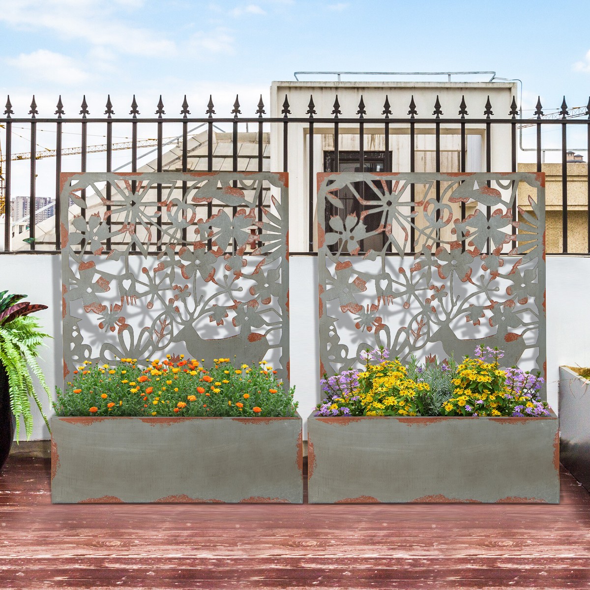 Horizontal Metal Wall Planter Boxes Metal Wall Mounted Planters You'll