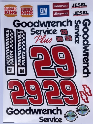 1/10 Scale R/C Racing Vinyl Decal/Sticker Sheet W/ Sponsor Sticker ...