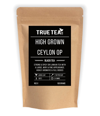High Grown Ceylon OP Black Tea (No.51) - Loose Leaf Sri Lanka Tea ...