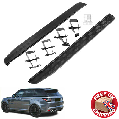 BLACK ALUMINIUM SIDE STEPS RUNNING BOARDS FOR RANGE ROVER SPORT VOGUE ...