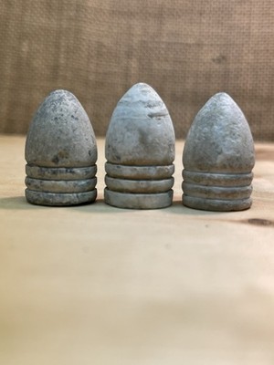 Three Dug Civil War Large Dropped 69 Caliber Bullets One Plug Base | eBay
