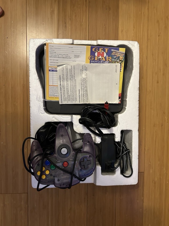 Nintendo 64 N64 Console Atomic Purple Controller Bundle In Box Complete ...