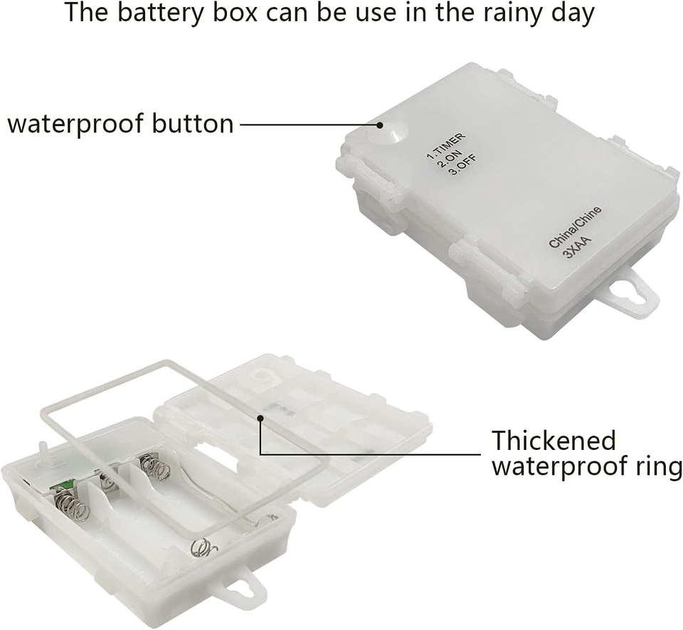 Set of 4 Battery Operated Mini Led Fairy Light Dewdrop Lights with ...