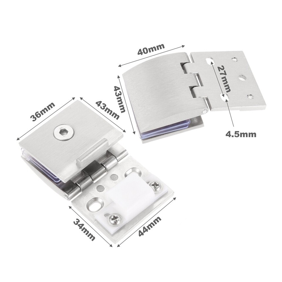 2PCS Glass Door Hinge Showcase Glass Cabinet Wine Cabinet Hinge For 5 ...