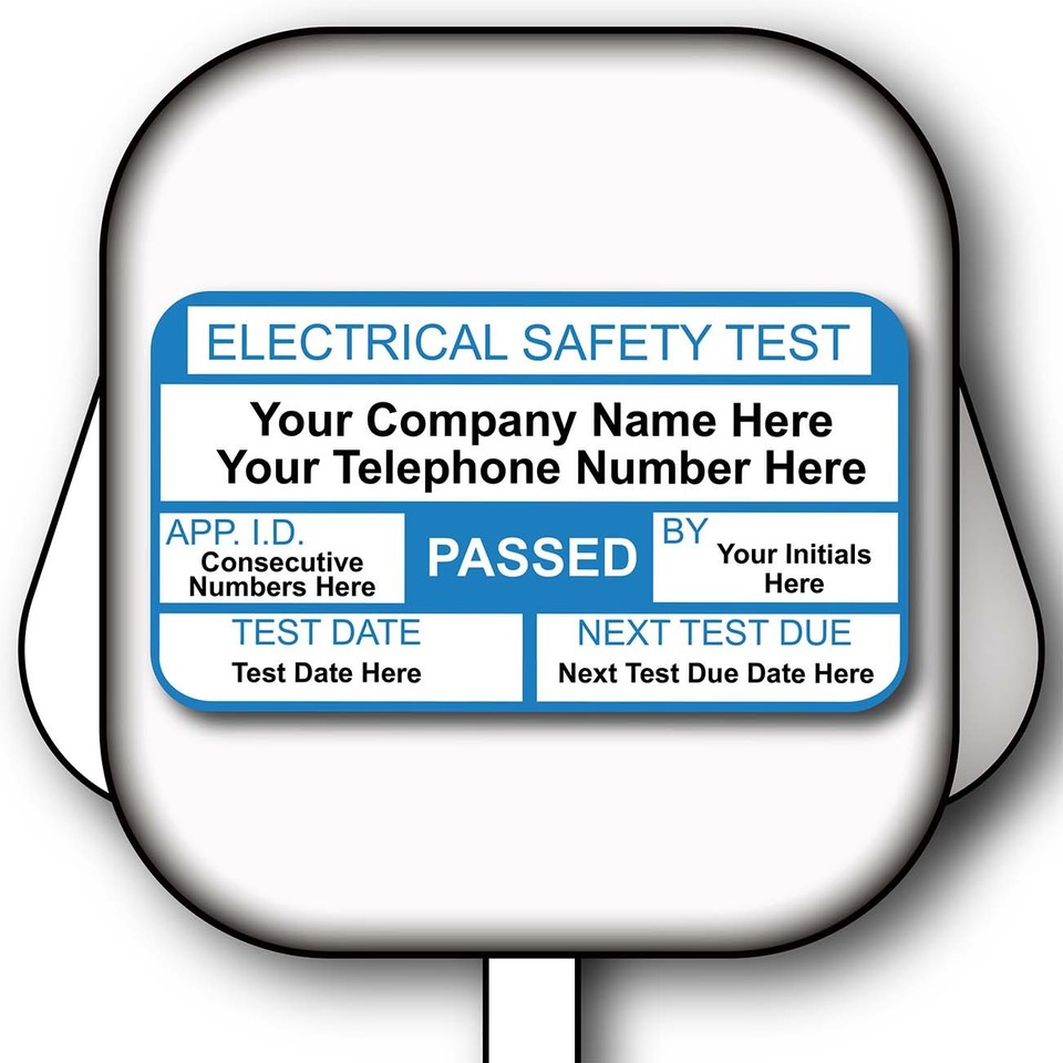 PERSONALISED BLUE PASSED PAT LABELS/PAT TESTING LABELS/STICKERS EBAY'S ...