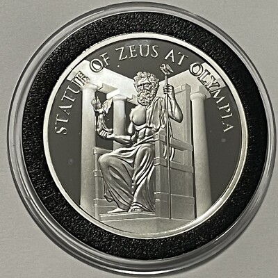 Statue of Zeus Olympia Tetradrachm Coin 1 Troy Oz .999 Fine Silver ...