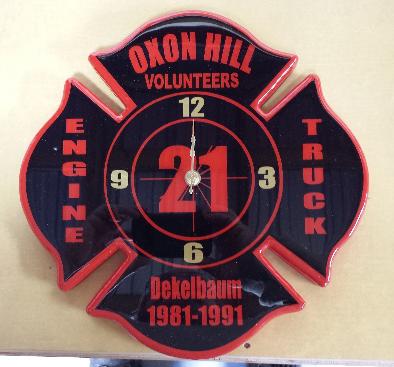 Custom Built Firefighter Maltese Clocks Fire Department Volunteer ...