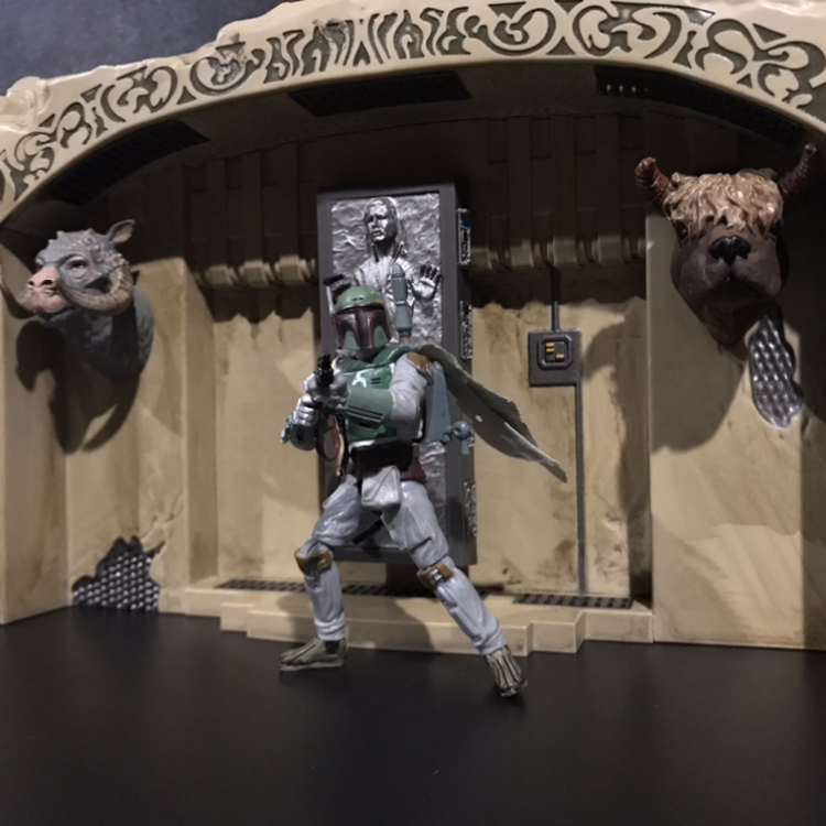 Star Wars Jabba's Palace Trophy Room Boba Fett Bounty Hunter Han Solo ...