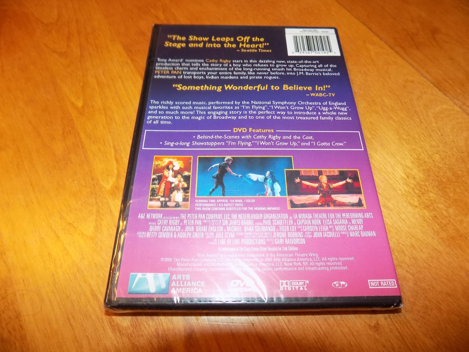 PETER PAN CATHY RIGBY Classic Live Performance Broadway Musical Hit A&E ...