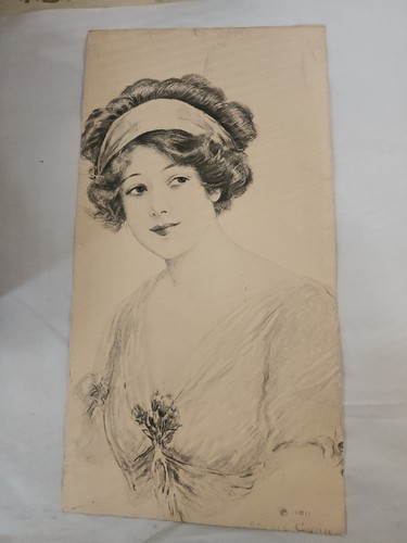 Vintage Archie Gunn Lithograph Gibson Girl Style 1911 Print Signed | eBay