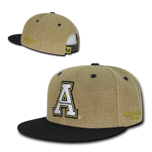 ASU Appalachian App State Mountaineers Jute Flat Bill Baseball Ball Cap ...