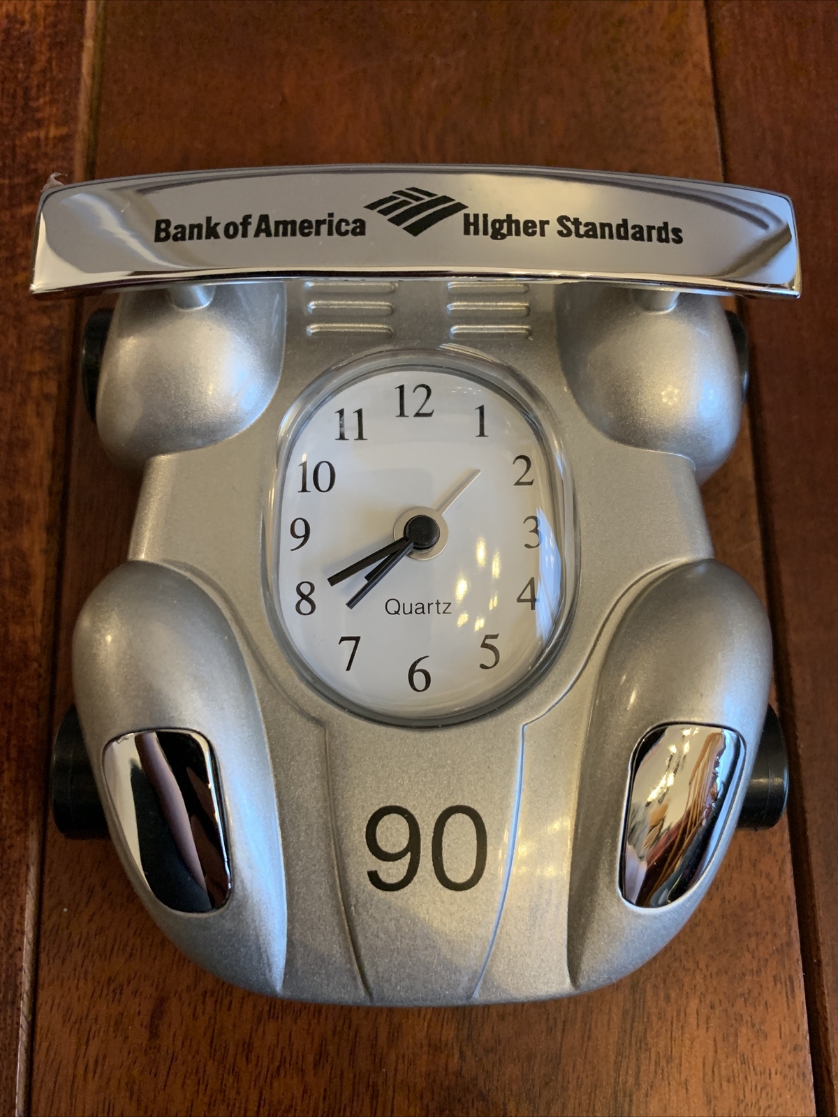 Silver Bank Of America Race Car Mini Desk Clock | eBay