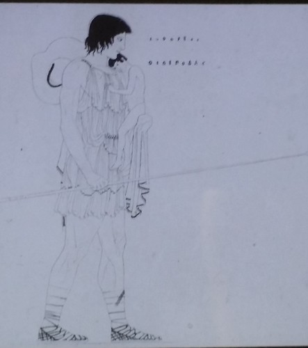 Euphorbus and Oedipus, Greek Red-figured Amphora, Magic Lantern Glass ...