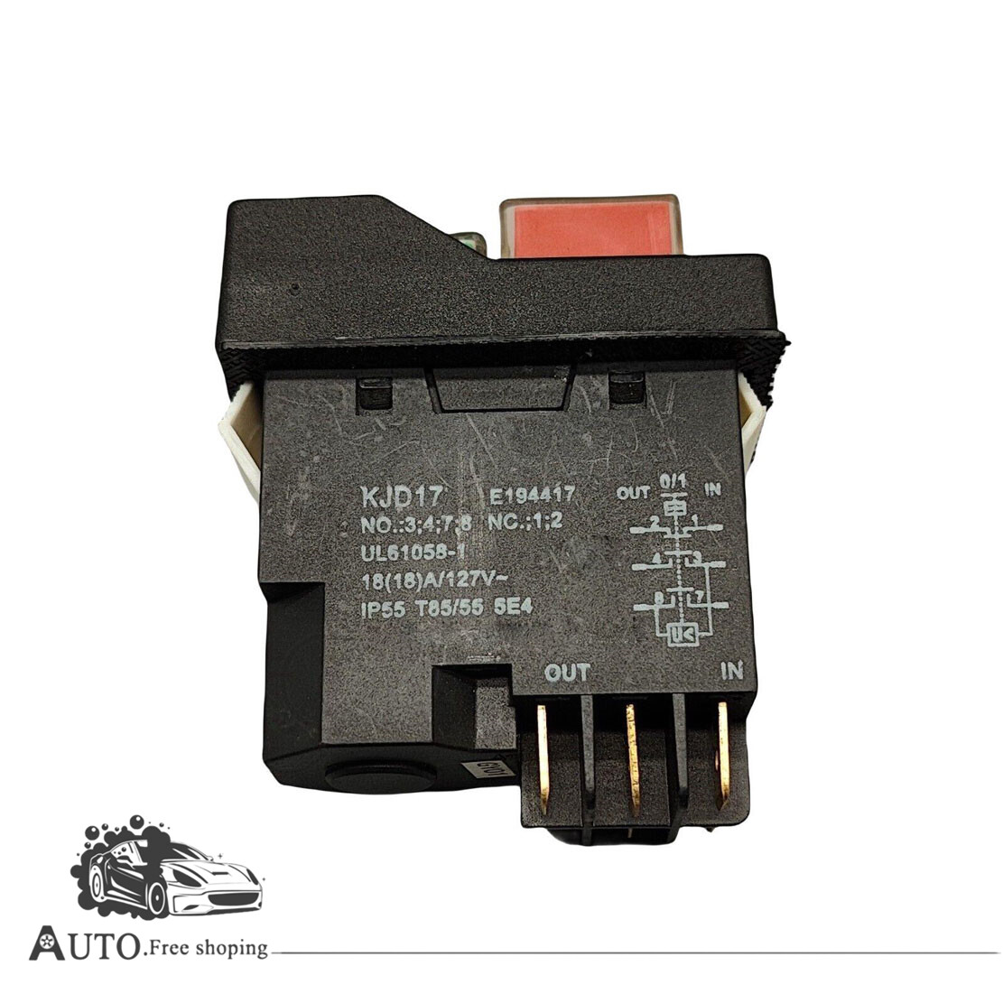 6-Pins Push Button Switch Replacement Fits DKLD LDZ-6-4 18A 127V 5E4 ...