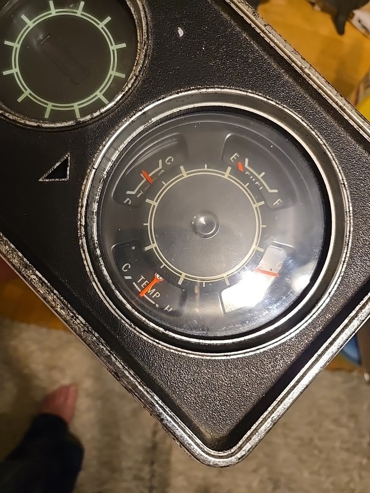 1969-1973 CHEVROLET GMC VAN SPEEDOMETER CLUSTER W/GAUGES & BEZEL ORIG 0 ...