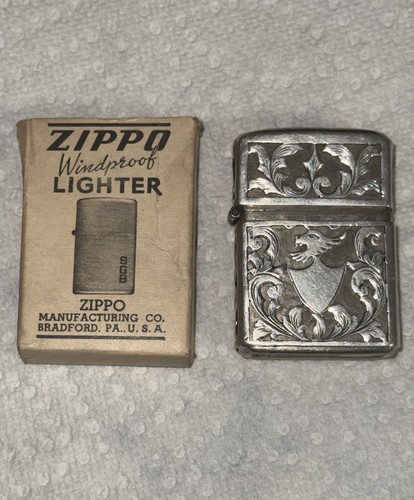 RARE 1946 Tall Case Nickel Silver Zippo and box | eBay