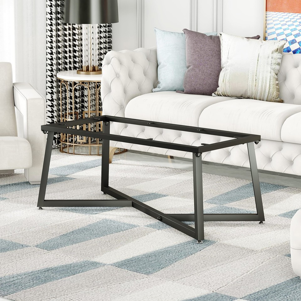 18 Inch Metal Coffee Table Legs, DIY Geometry Desk Base for Table Heavy ...
