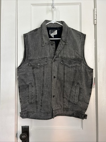 Dax Men's Vintage Denim Vest, Size Large, NWT | eBay