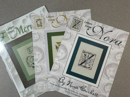 Nora Corbett cross stitch patterns Letters U & Z and Mermaid Letter F ...