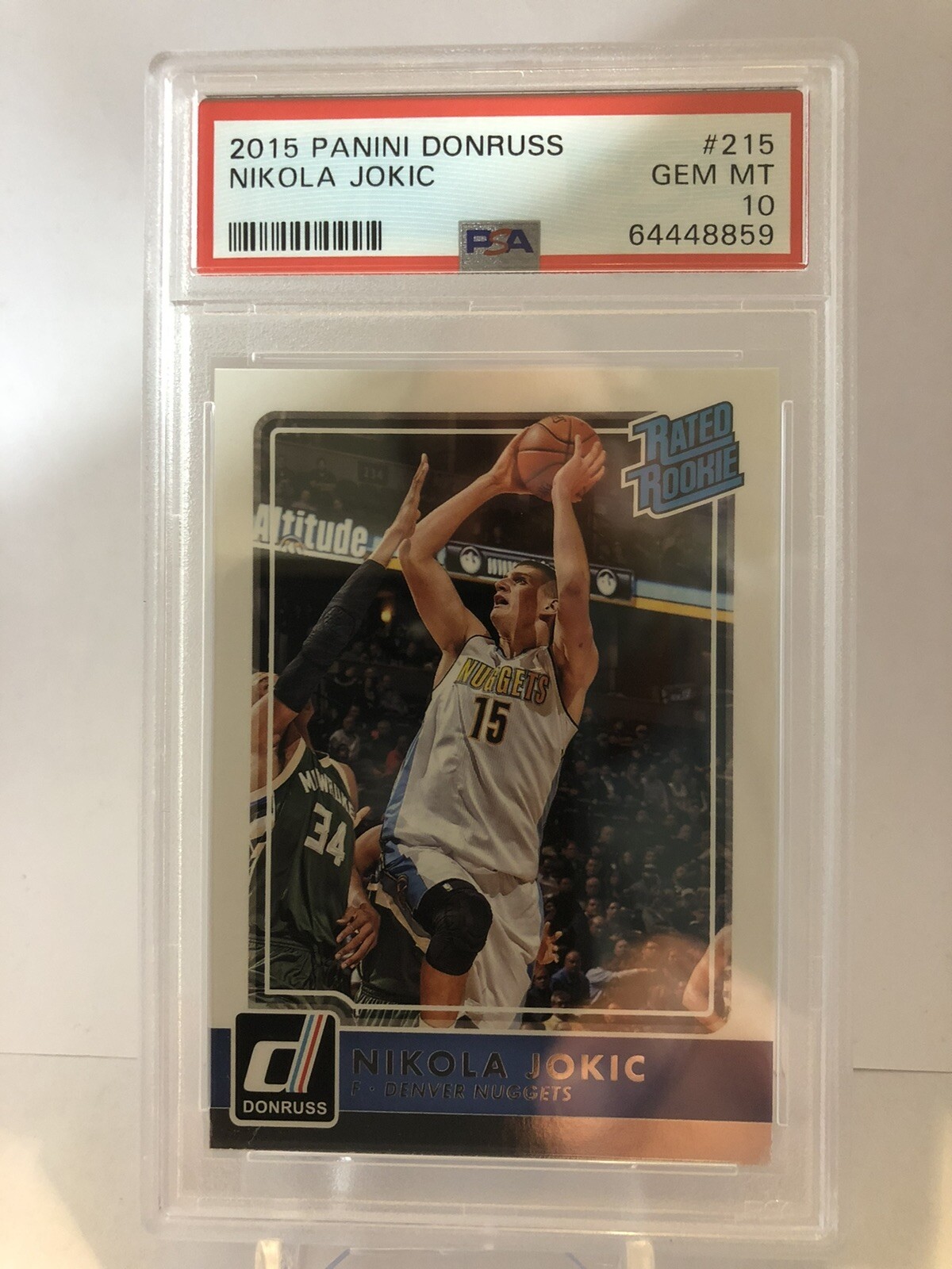 2015 Panini Donruss Nikola Jokic Rookie Card #215 Graded PSA 10 GEM ...