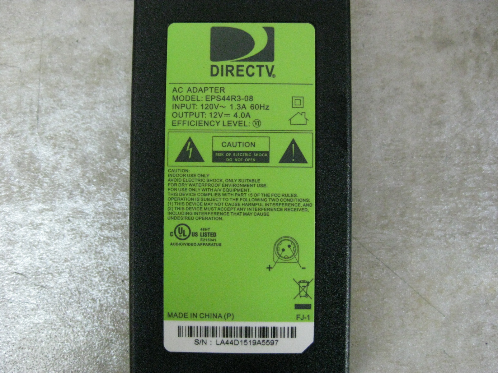 GENUINE DIRECTV HR44 GENIE AC POWER SUPPLY EPS44R0 EPS44R1 EPS44R2 ...