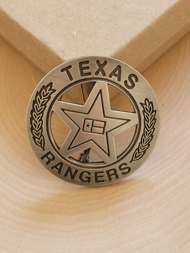 Replica Texas Rangers Badge Company B Old West Western Silver Badge | eBay