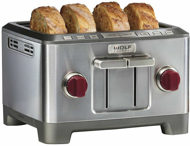 Wolf Gourmet WGTR104S 4 Slice Toaster - Red Knob for sale online | eBay