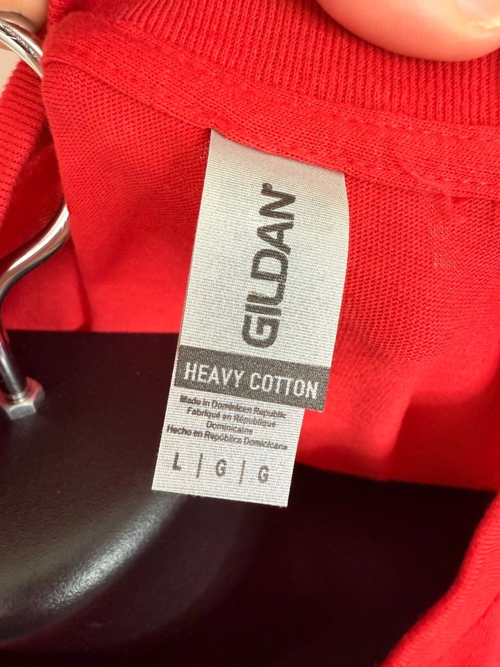 Gildan Men's Canada Crew Neck Cotton Knit Basic T-Shirt Red Size Large ...