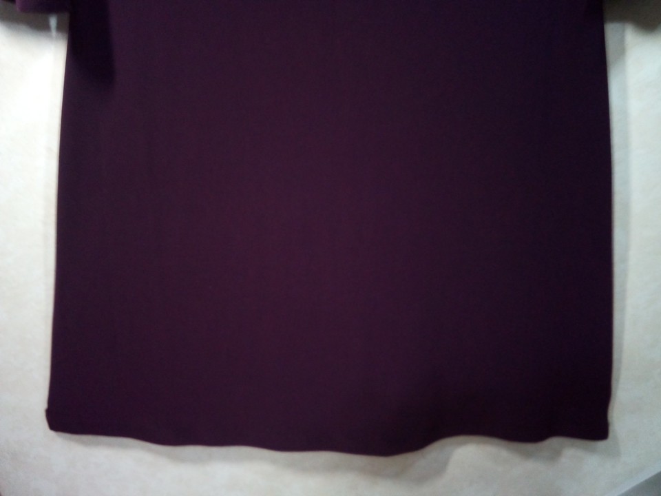 Tommy Hilfiger Sheath Dress Women 8 Plum Round Neck 3/4 Sleeve Bell ...