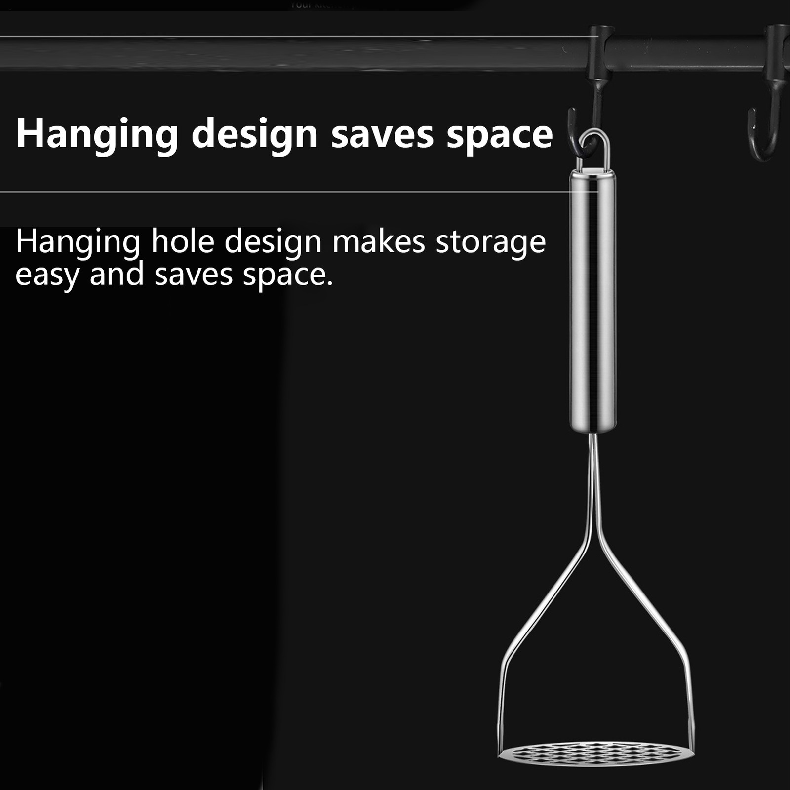 Stainless Steel Potato Masher, Fruit Vegetable Masher Round Potato ...