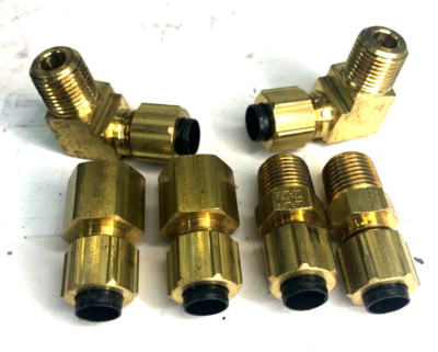 EATON/WEATHERHEAD POLYLINE FLARELESS FITTINGS LOT 1/8" X 3/8" HOSE LOT ...