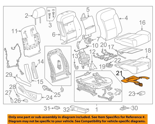 GM OEM 15-20 Escalade ESV Passenger Seat Components-Occupant Sensor ...