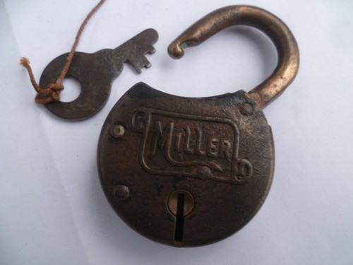 Vintage Ancien Rare de Collection Miller Lock & Co. Fer Cadenas ...