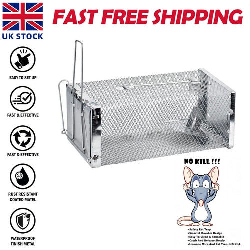 Rat Mouse Trap Catcher Humane Live Animal Pest Rodent Vermin Cage ...