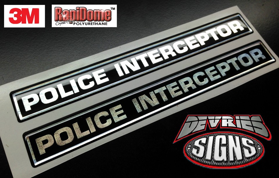 Domed FIRE INTERCEPTOR PURSUIT VEHICLE emblems fire fighter badges 3M ...