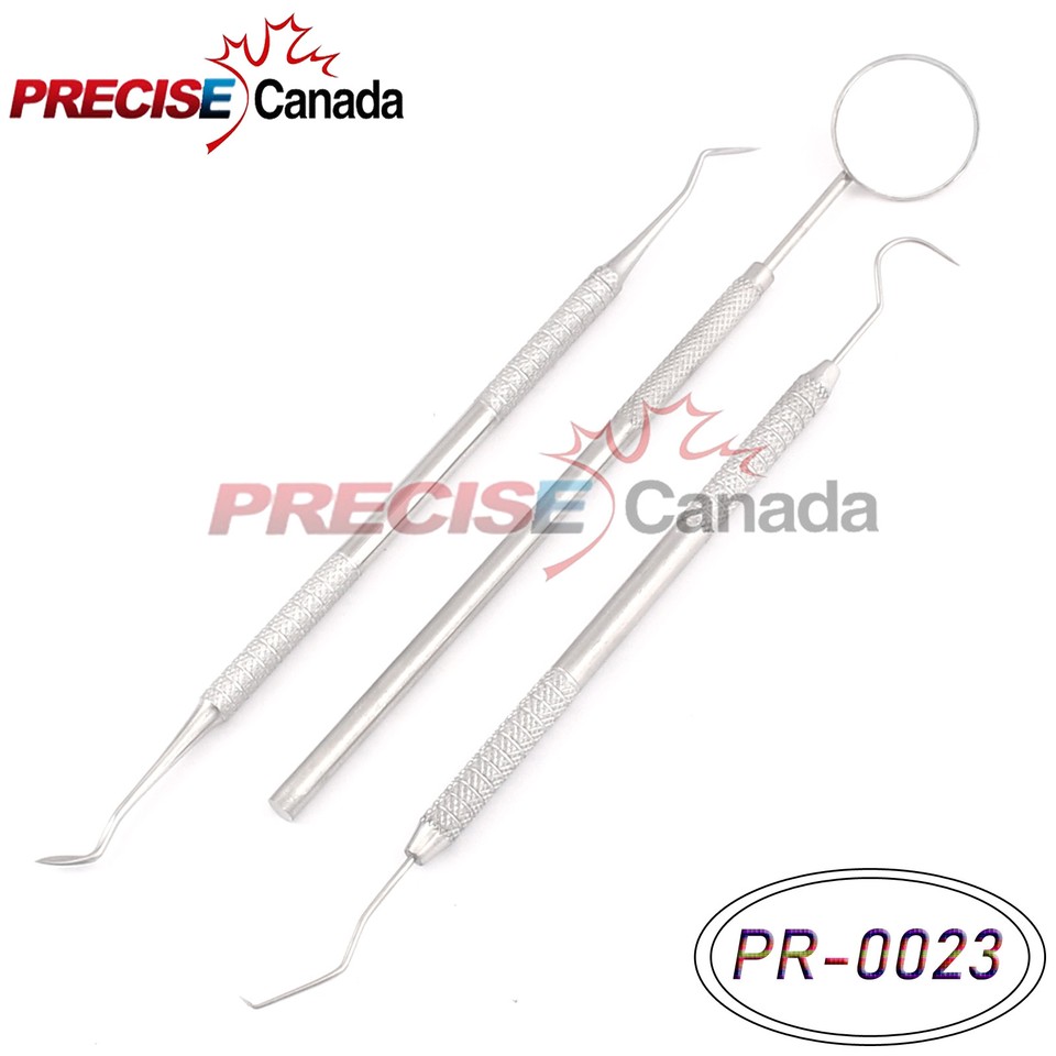 Dental Pick & Mirror Tool Set – 5-Piece Stainless Steel Oral Instrument ...