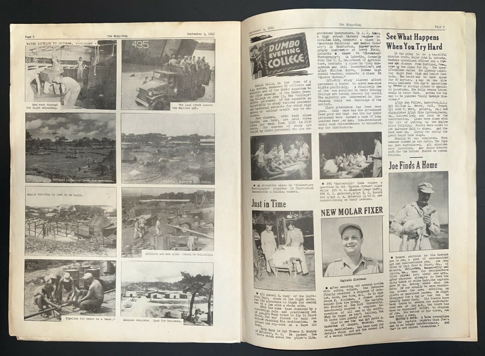 WW2 Wingding 91st Recon Wing Newsletter Sept 3 1945 USAAF 5th AF12pg ...