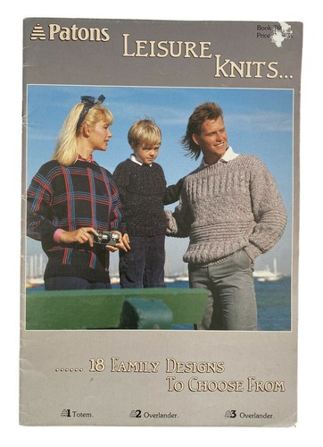 Patons Book 786 Leisure Knits 18 Family Designs Patterns 1980s | eBay ...