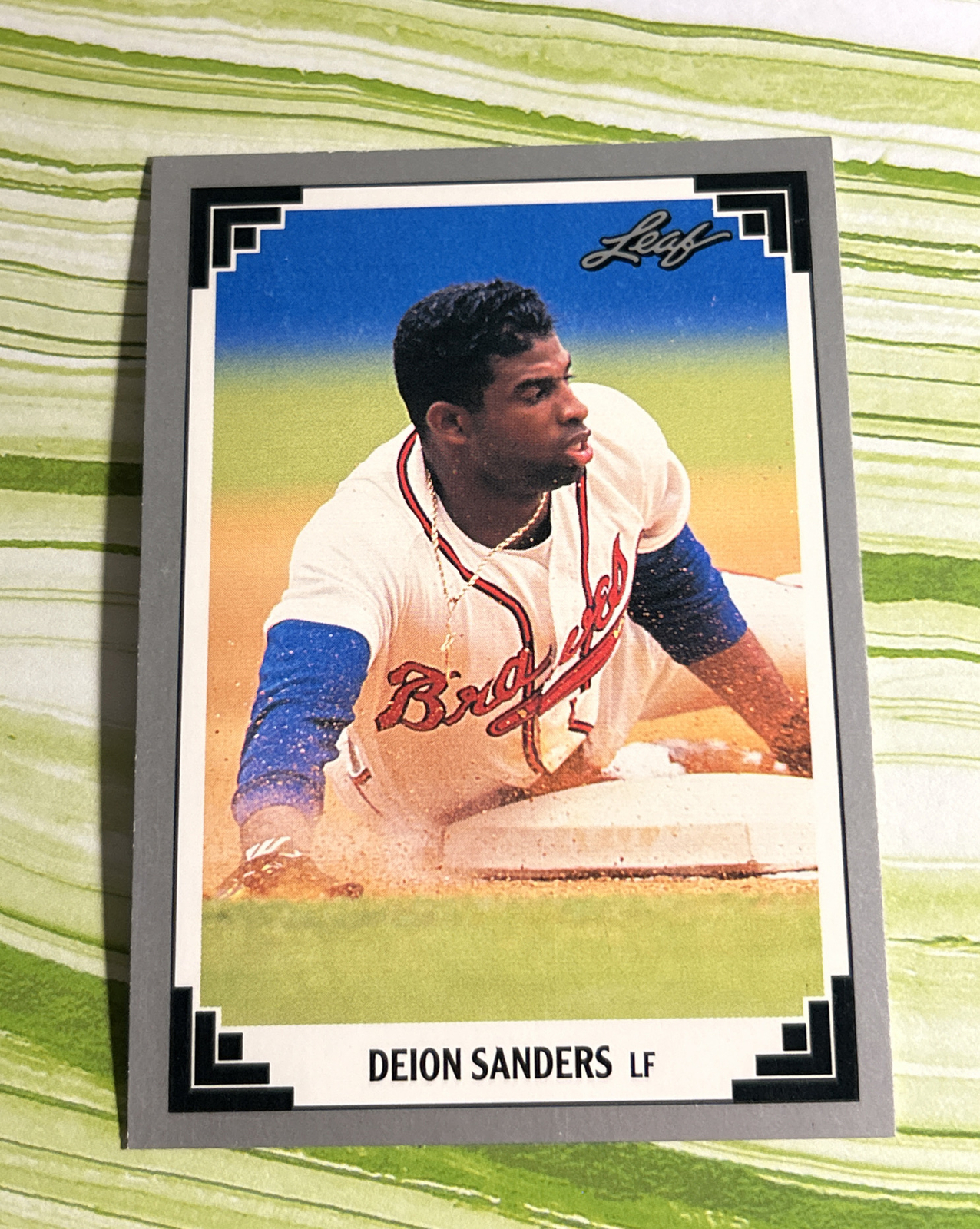 1991 Leaf DEION SANDERS Baseball Card 436 Atlanta Braves | eBay