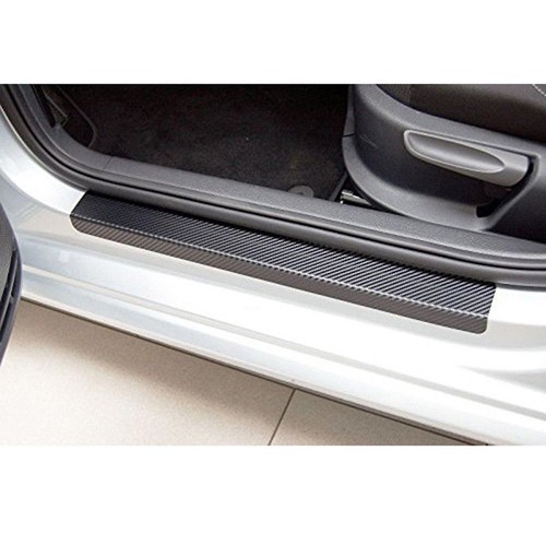 4pc 3D Carbon Fiber Car Door Plate Sill Scuff Cover Sticker Anti ...