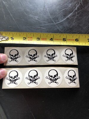 Vintage 1970s Poison Sticker Skull And Cross Bones Skeleton Warning ...