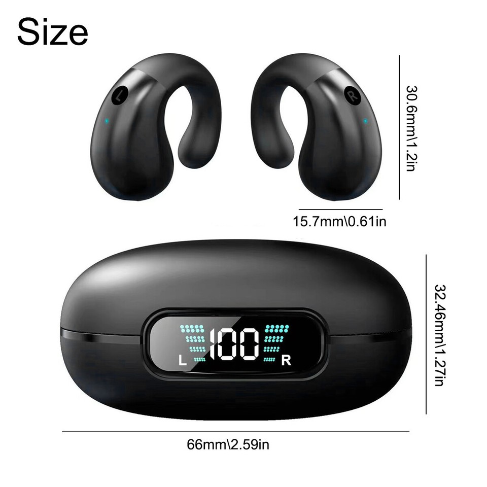 Bluetooth Earbuds Wireless Headphones Bone Conduction for iphone ...